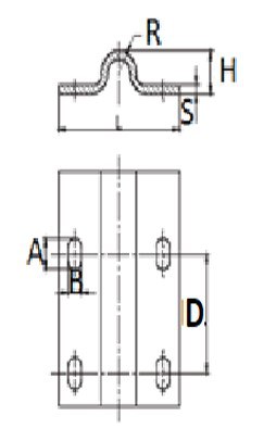 U Shaped Bolted down Ground Track for Single Bearing Wheels | AERO